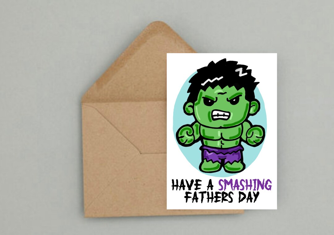 Have a Smashing Father’s Day, Cute Superhero Father’s Day Card - Etsy