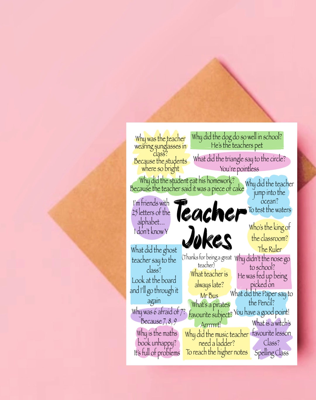 Teacher Appreciation Card, Teacher Jokes, Funny End of Year Card - Etsy