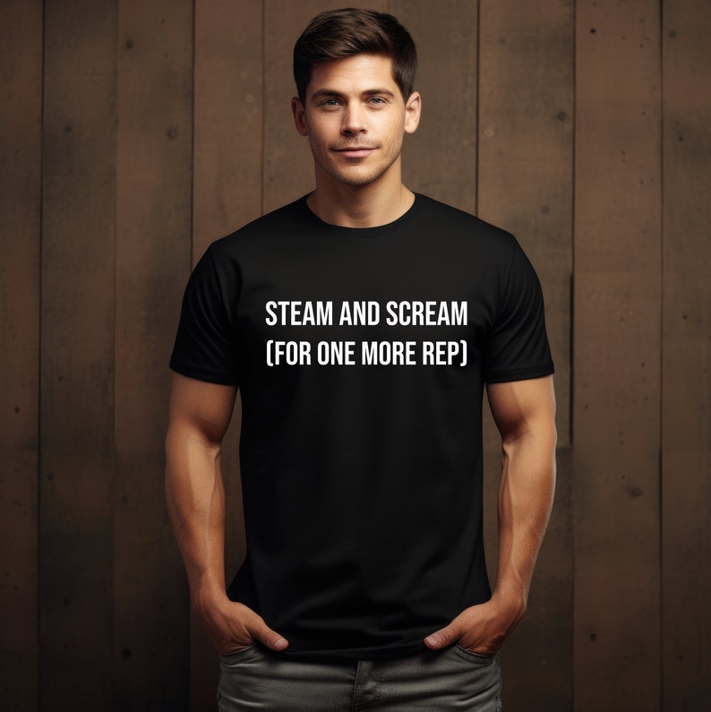 Funny 'steam and Scream' T-shirt for Coffee and Workout Lovers Unique ...