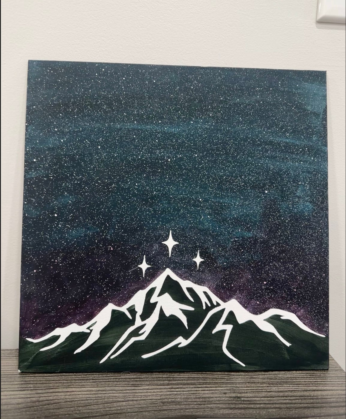 ACOTAR Night Court Canvas Painting: Starry Mount Ramiel Art - Etsy