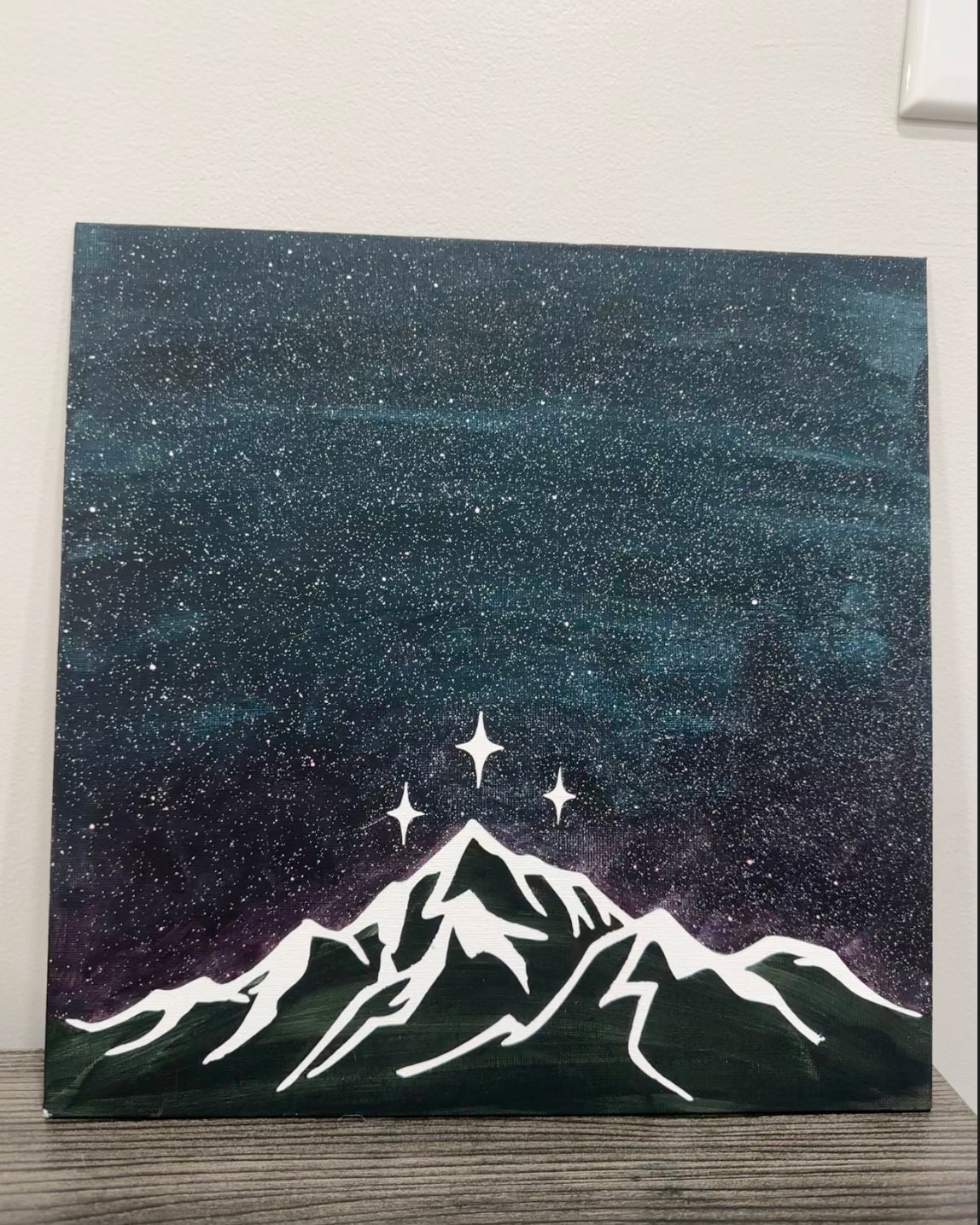 ACOTAR Night Court Canvas Painting: Starry Mount Ramiel Art - Etsy