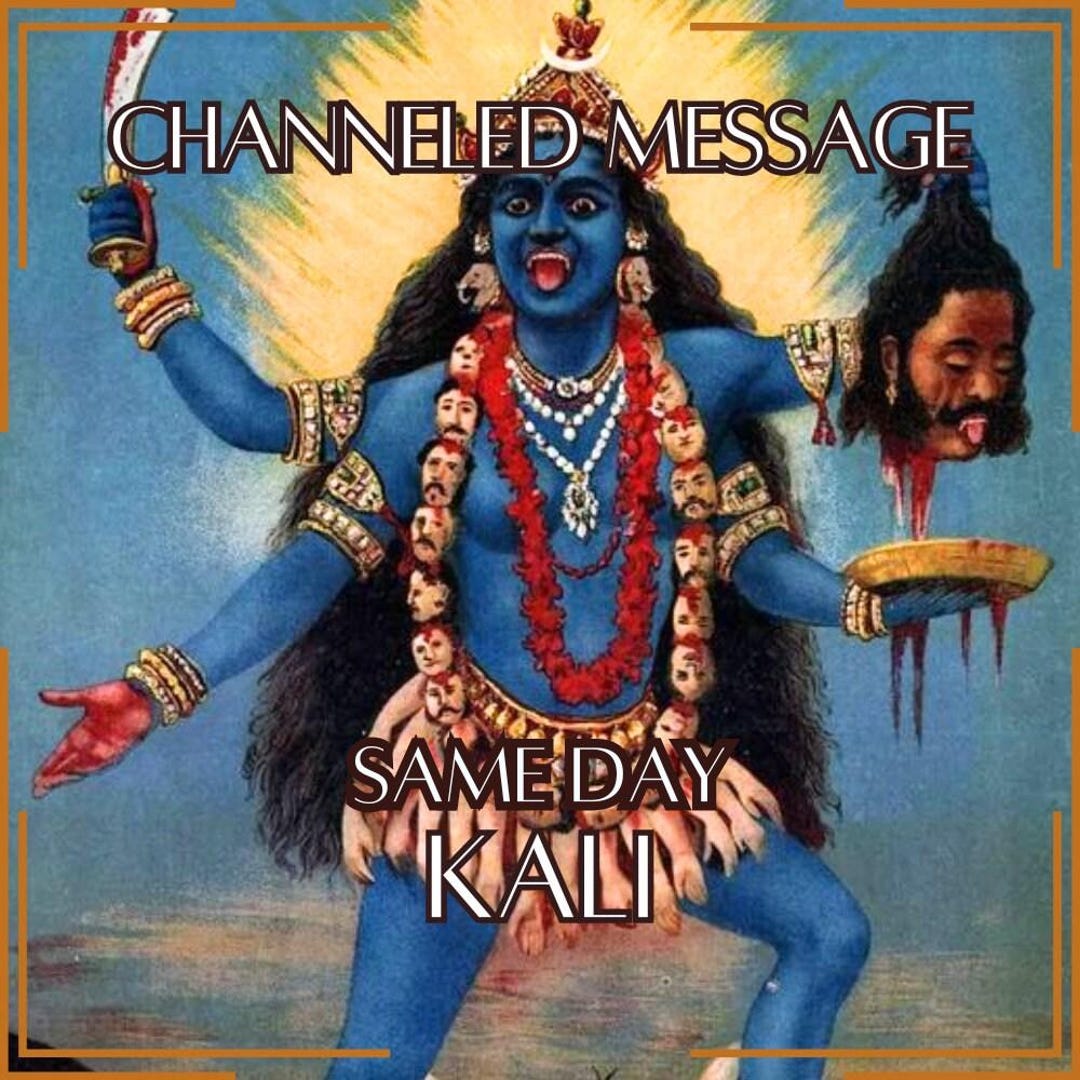 Channeled Message From Kali Direct Letter one Page Hindu Deity Reading ...