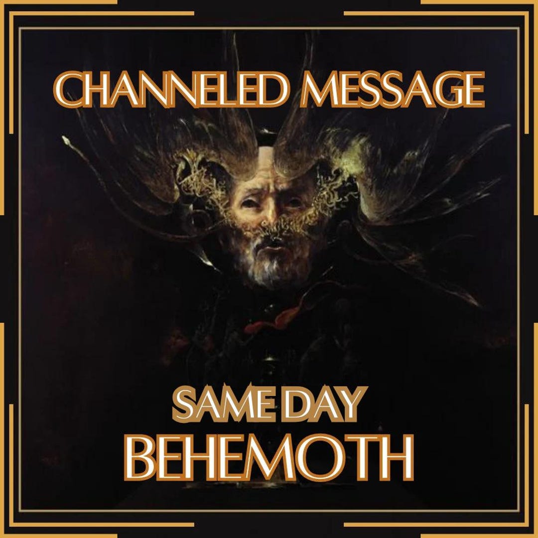 Channeled Message From Behemoth Direct Channeled Letter one Page Demon ...