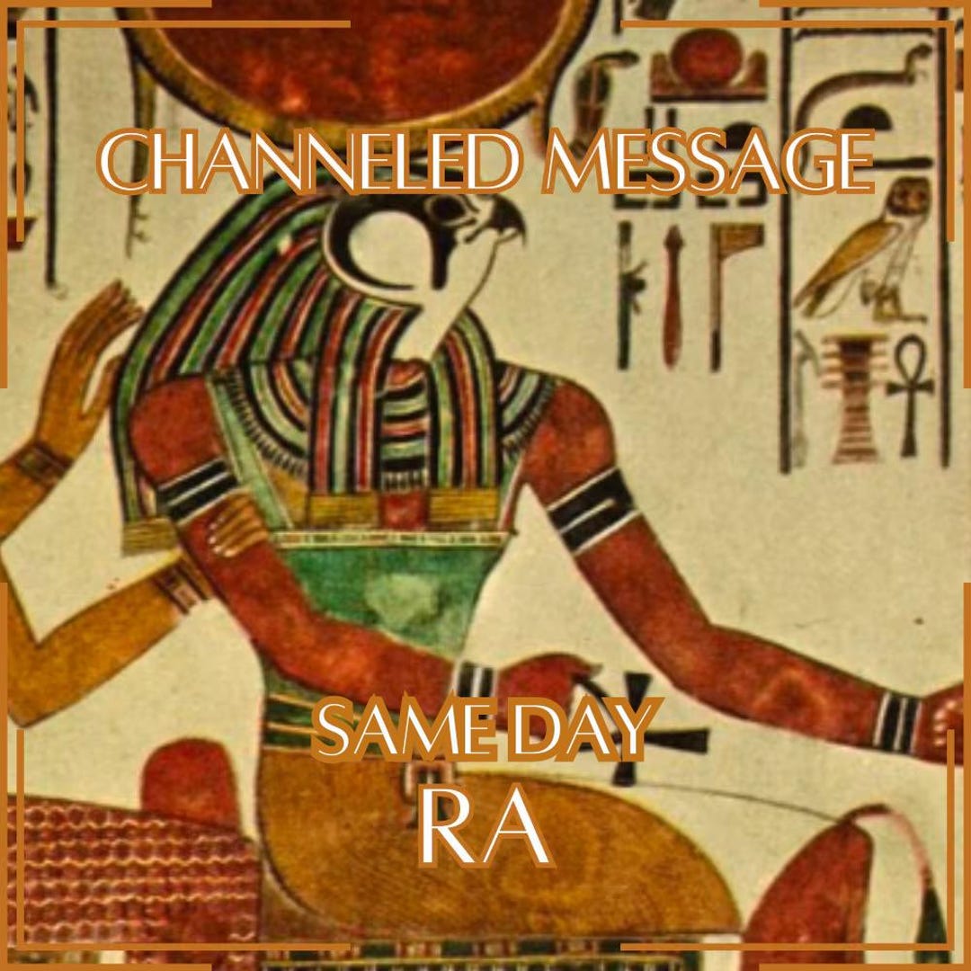 Channeled Message From Ra Direct Letter one Page Egyptian Deity Reading ...