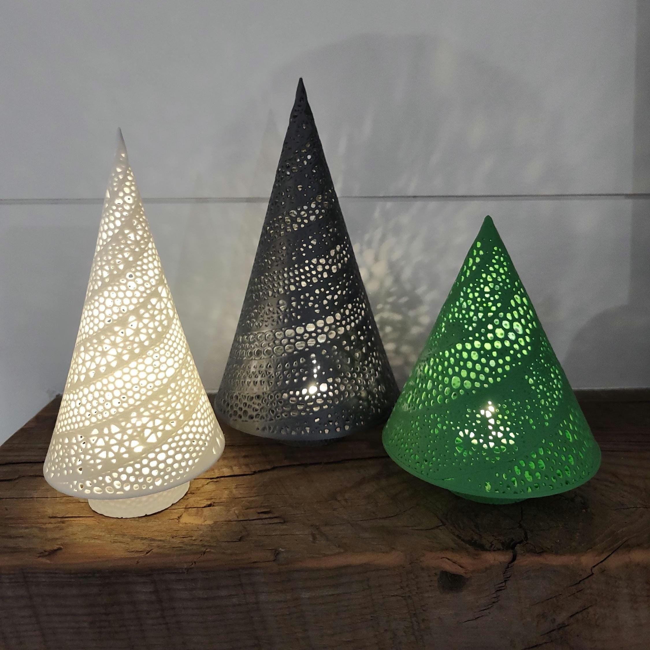3D Printed Tealight Christmas Trees - Etsy
