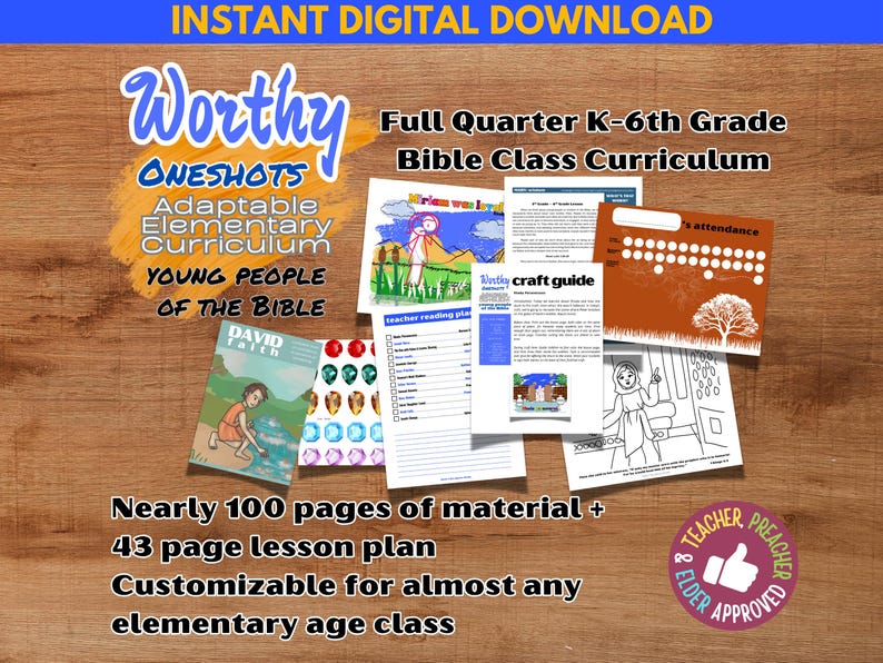 Young People of the Bible -- Adaptable Bible Class Curriculum - Etsy