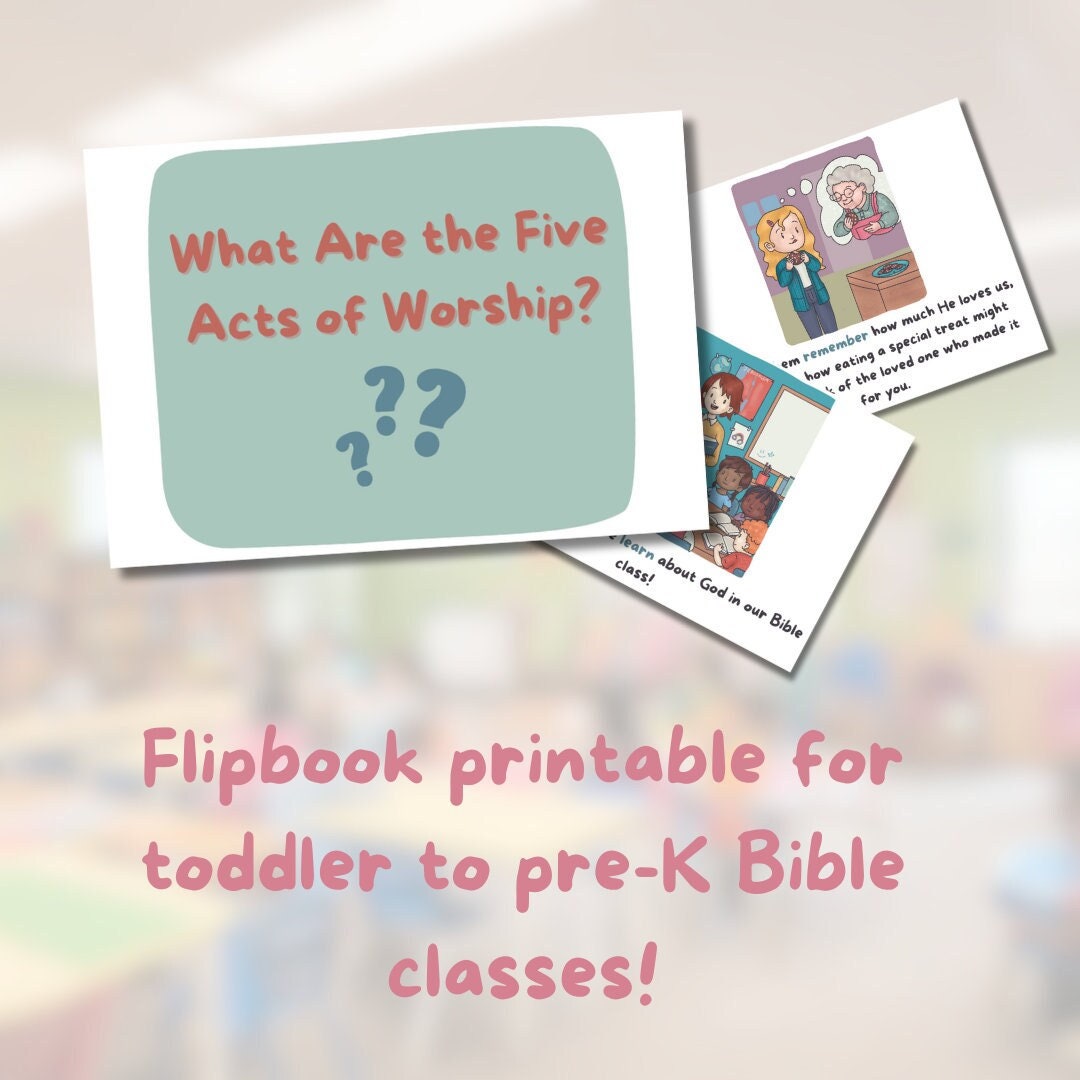 The 5 Acts of Worship Flipbook Bible Class Material Aid - Etsy