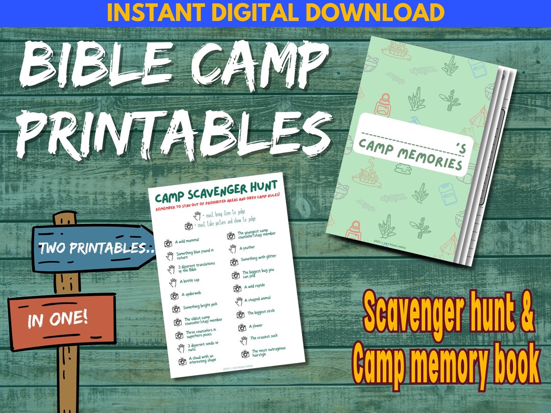 Bible Camp Memory Book & Scavenger Hunt Game - Etsy