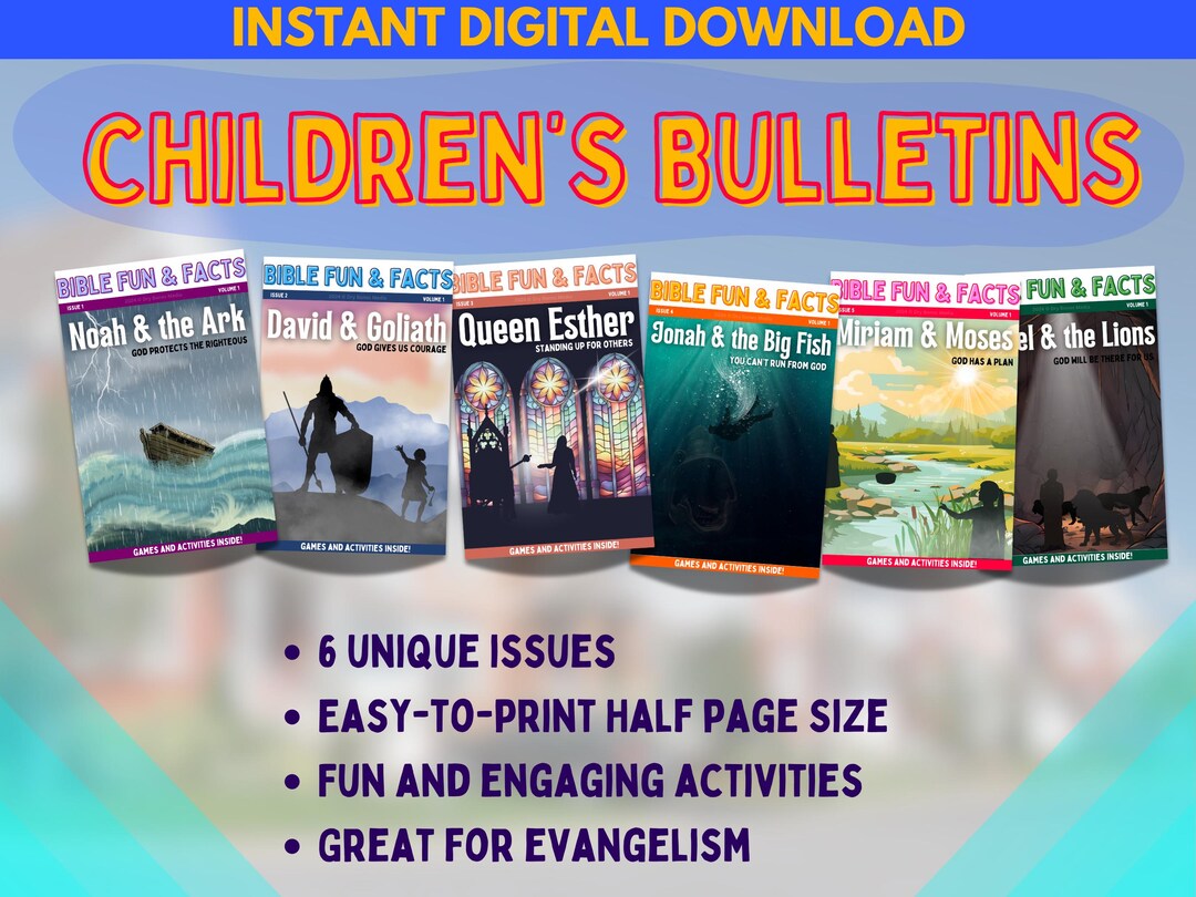 Children's Bulletins -- Christian Evangelism Handouts - Etsy