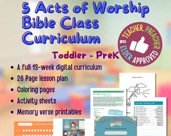 The 5 Acts of Worship Flipbook - Bible Class Material Aid - Etsy