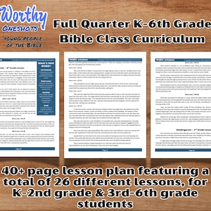 Young People of the Bible -- Adaptable Bible Class Curriculum - Etsy