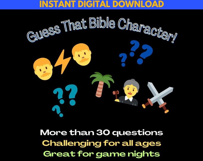 Bundle of 6 Religious Bible Guess the Emoji Games - Etsy Canada