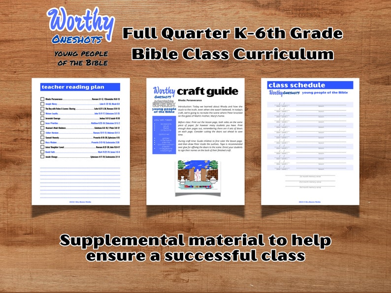 Young People of the Bible -- Adaptable Bible Class Curriculum - Etsy