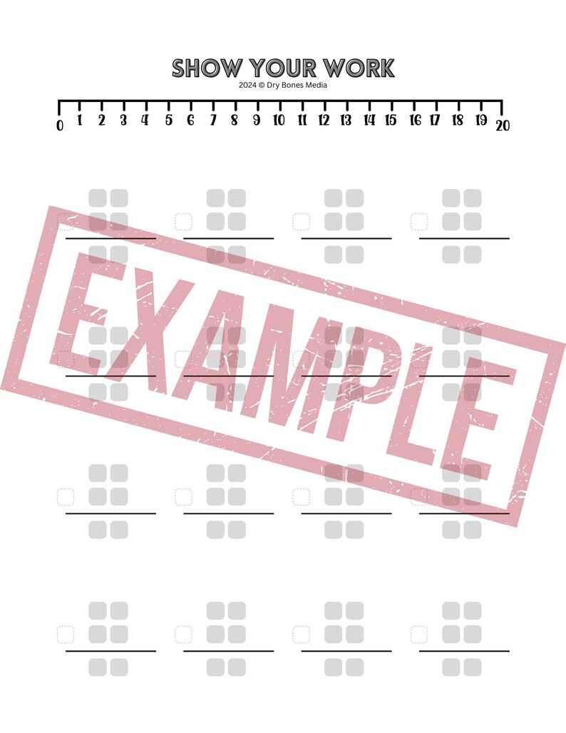 Show Your Work - Addition and Subtraction Math Scratch Sheets - Etsy