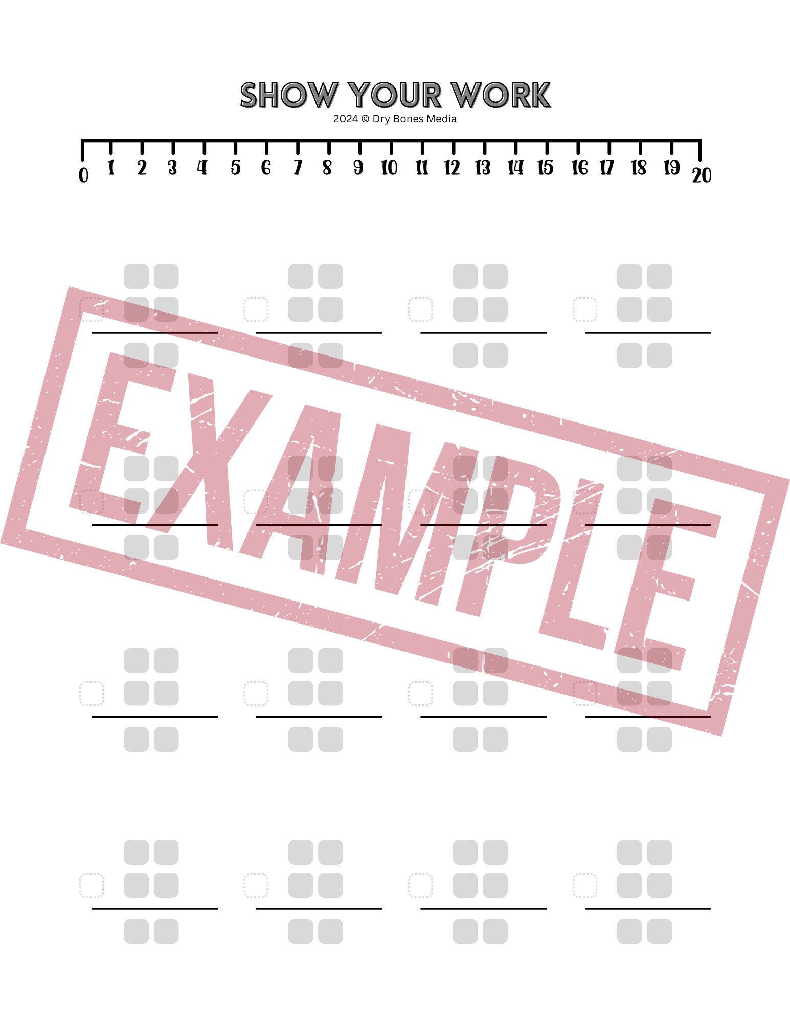 Show Your Work - Addition and Subtraction Math Scratch Sheets - Etsy