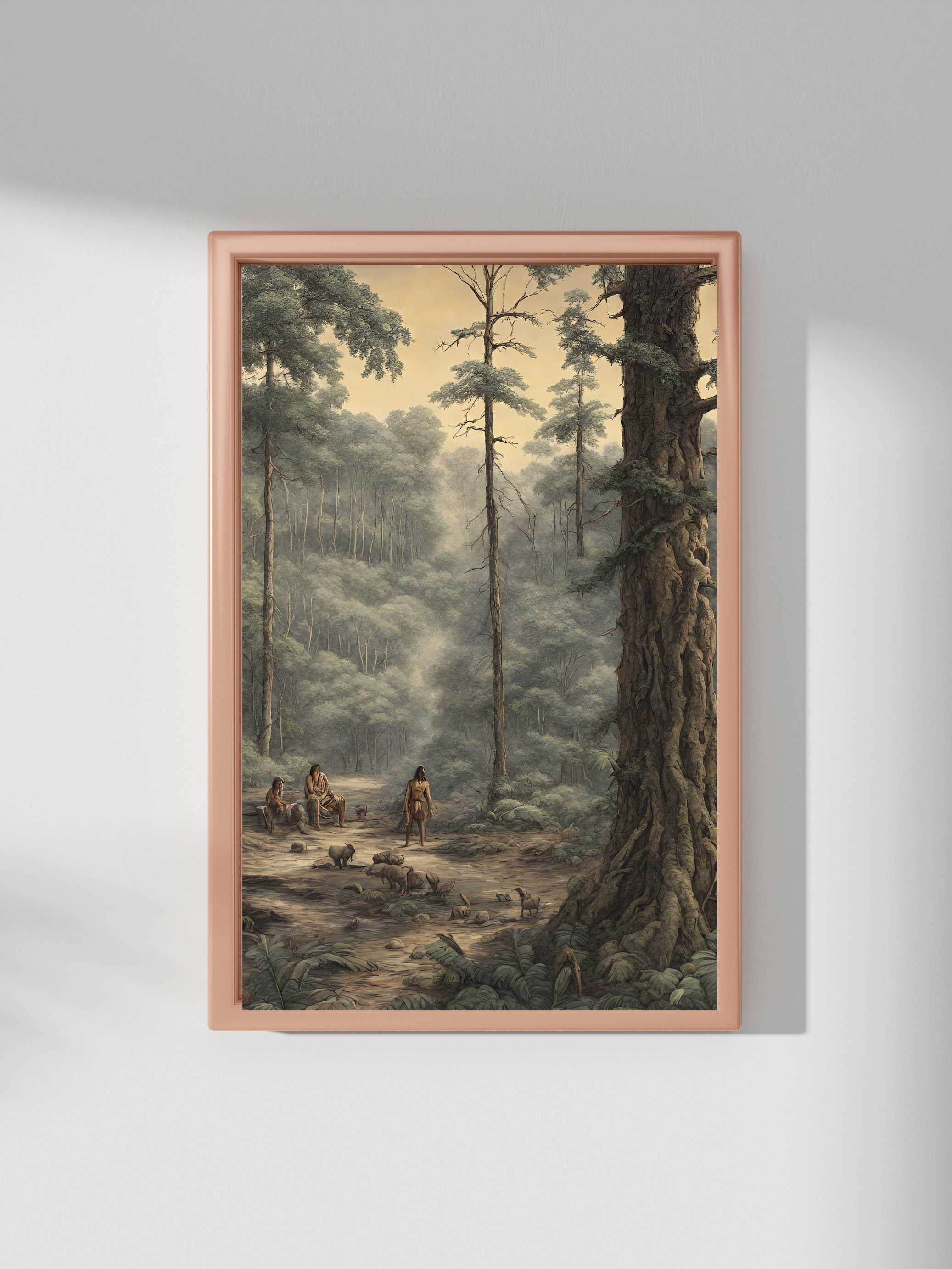 Digital Print Native American Forest, Nature Prints, Forest Decor ...