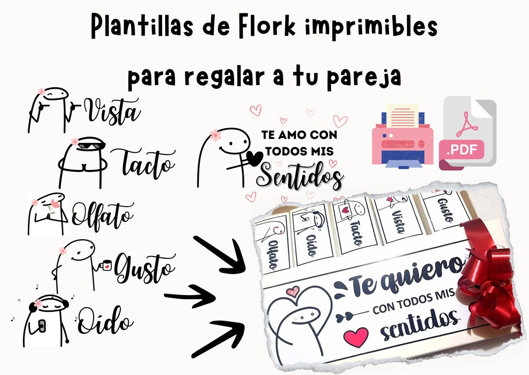 Printable Flork Templates to Gift Your Partner - Etsy