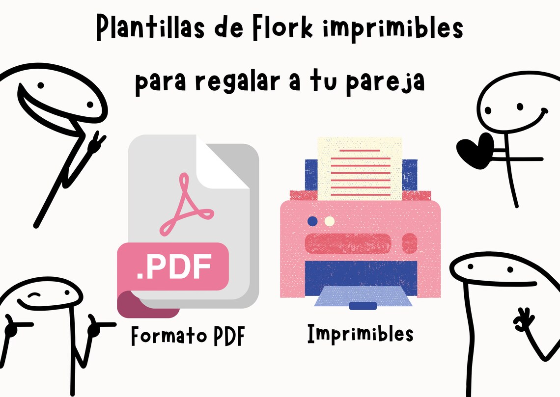 Printable Flork Templates to Gift Your Partner - Etsy