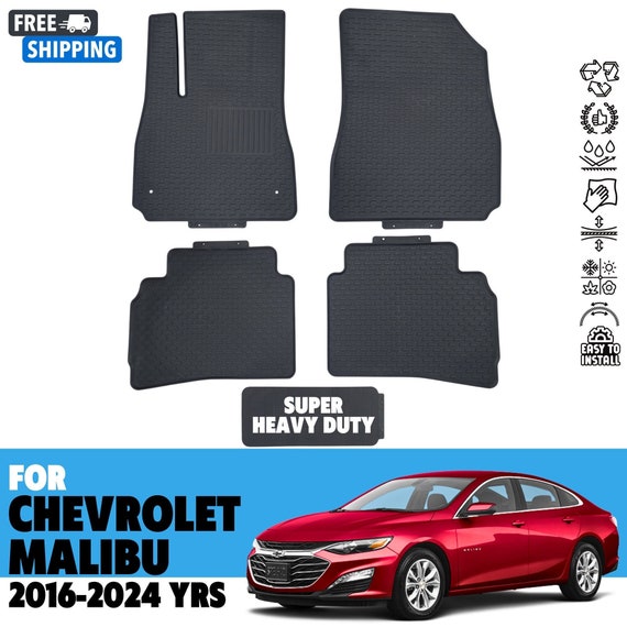Floor Mats for CHEVROLET MALIBU 2016 2024 All Weather Rubber Set Black Anti slip Flex Etsy