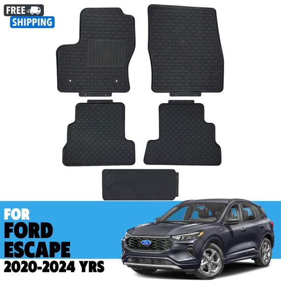 Floor Mats for FORD ESCAPE 2020 2024 All Weather Rubber Set Black Anti slip Flex Etsy