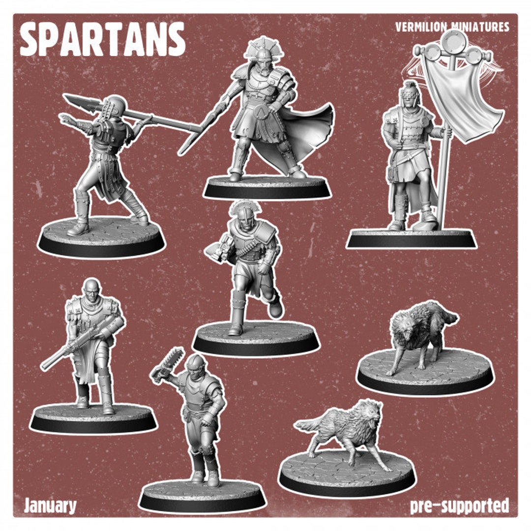 Spartans vermilion Models - Etsy