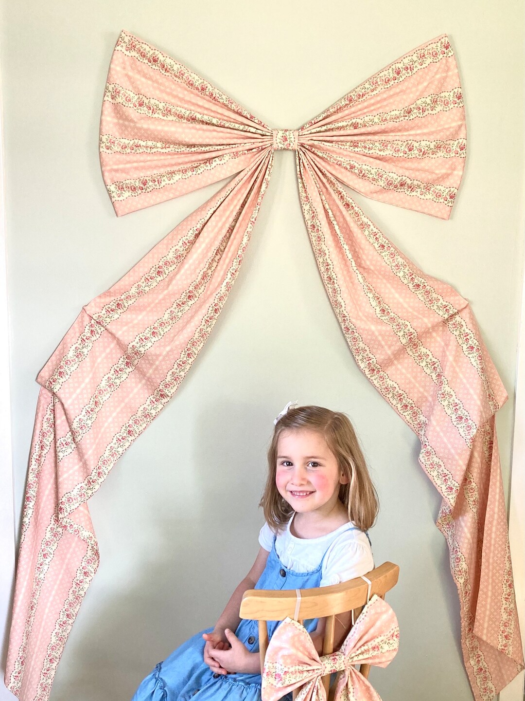 Giant Pink Decorative Bow Coquette Pink Wall Decor Bow Wall Art Pink ...