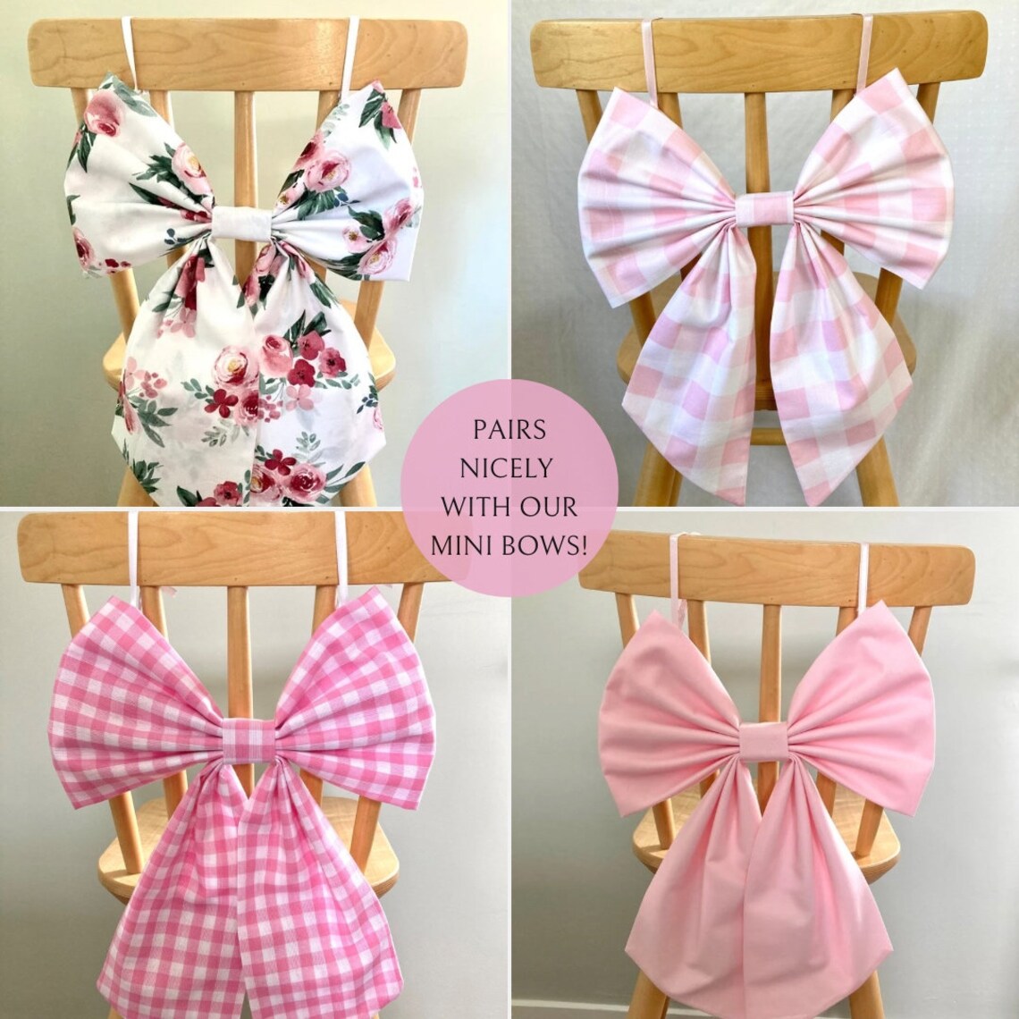 Giant Coquette Pink Bow Baby Shower Bow Theme Decor for Event Bridal ...