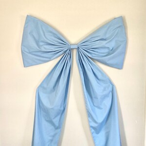 Blue Bow Wall Hanging Coquette Bow Blue Satin Bow Blue Large Bow for ...