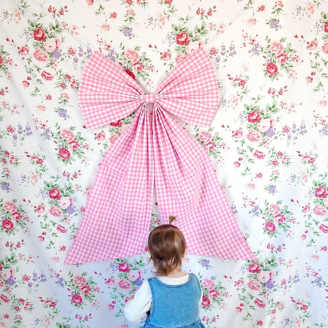 Pink Wall Bow Decoration Bow Decor Pastel Pink Wall Art Giant Bow ...