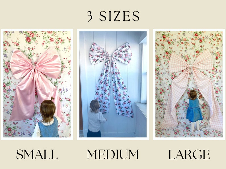 Large Wall Bow Nursery Decor Baby Girl Pink Room Decor Pink Wall Art ...