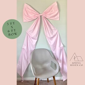 Big Bow Pink Giant Bow Large Wall Bow Coquette Room Decor Coquette ...