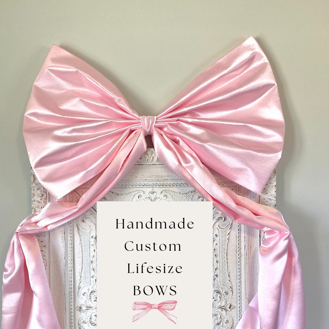 Big Bow Pink Giant Bow Large Wall Bow Coquette Room Decor Coquette ...