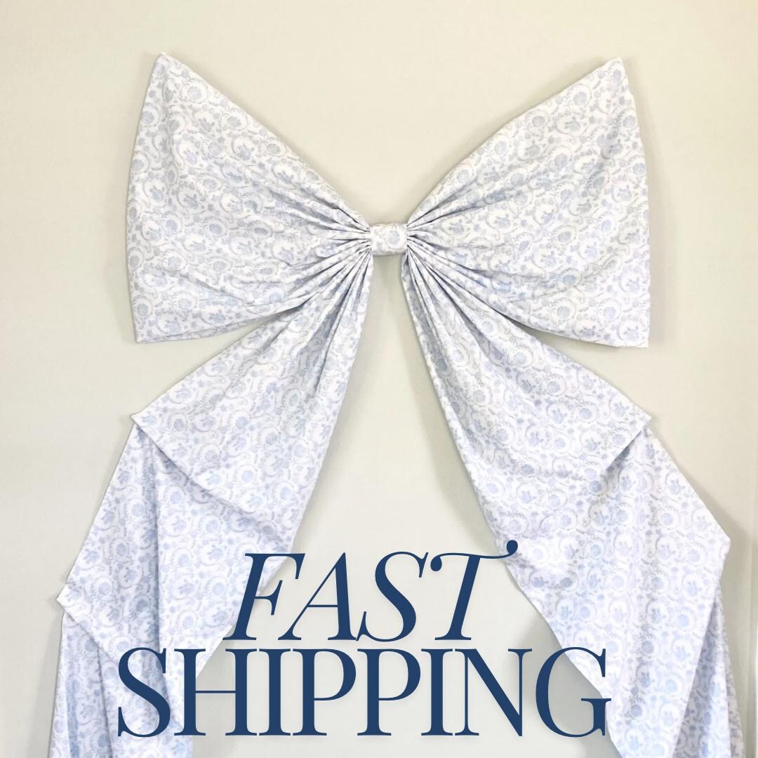 Blue Toile Bow for Wall Art College Apartment Wall Decor Bow Theme ...