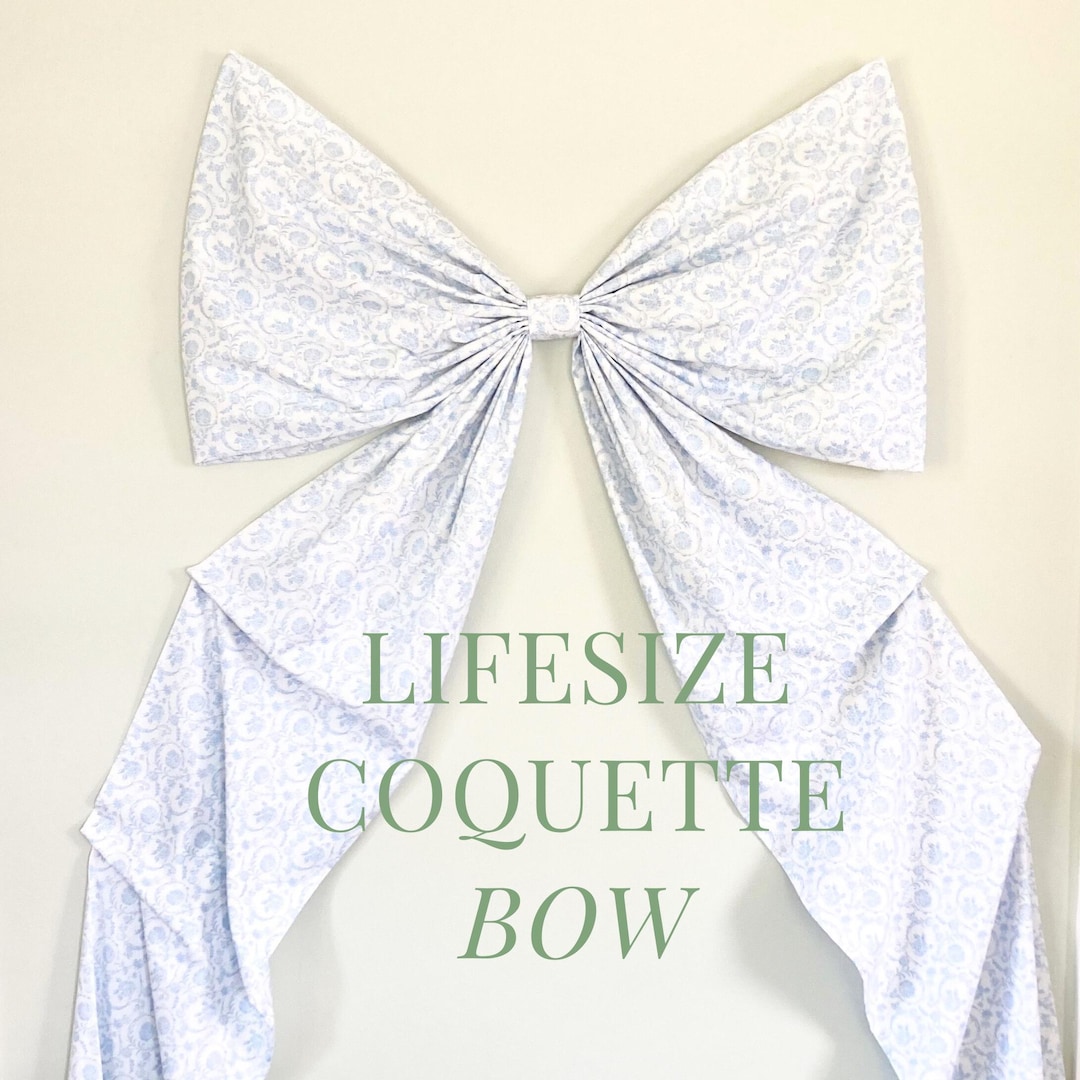 Blue Bow Wall Hanging Coquette Bow Blue Satin Bow Blue Large Bow for ...