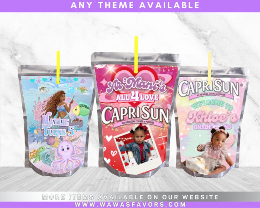 Custom Juice Box Caprisun Labels Digital Design - Etsy