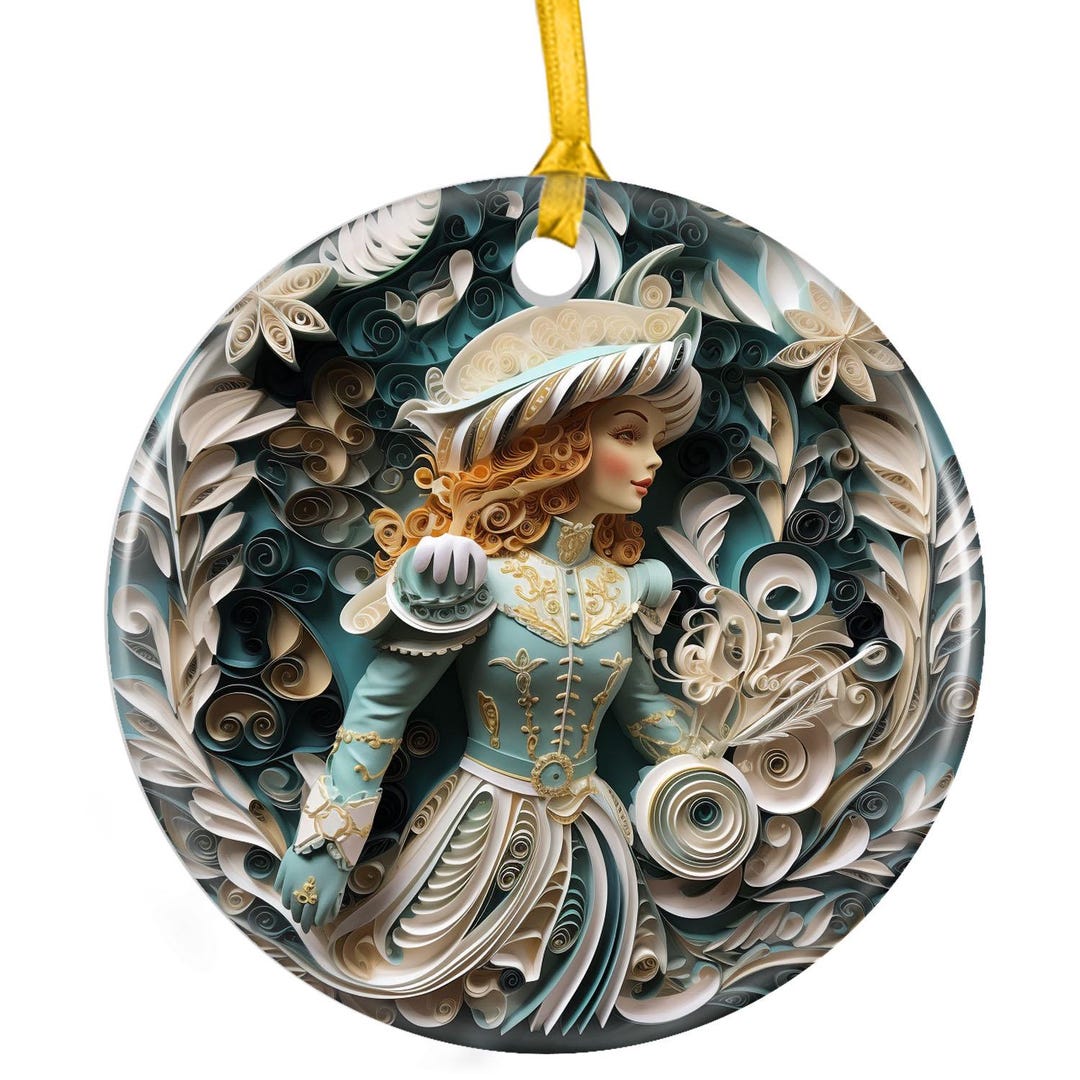 Nutcracker Pine Tree Snowdrop Custom Paper Quilling Ornament ...