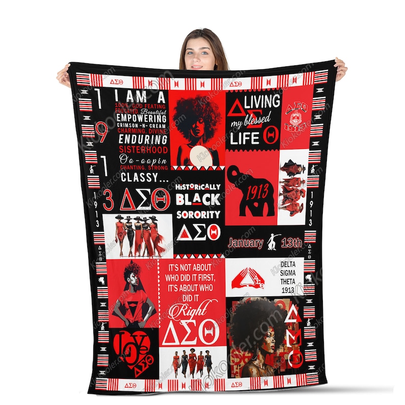 Delta Sigma Theta Sofa Throws Blanket Comfort Warmth Soft Cozy Blanket ...