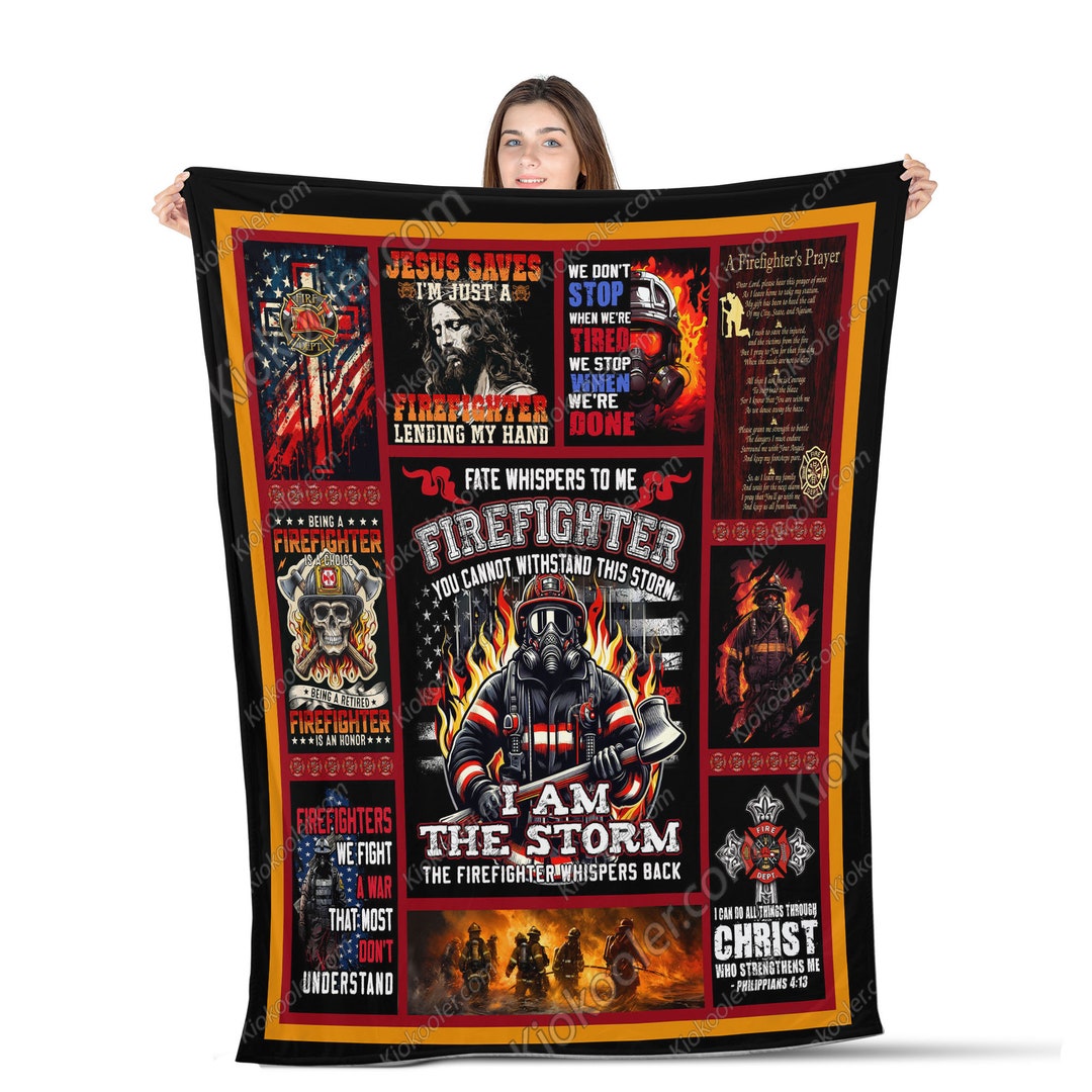 I Am the Storm Firefighter Sofa Throws Blanket Comfort Warmth Soft Cozy ...