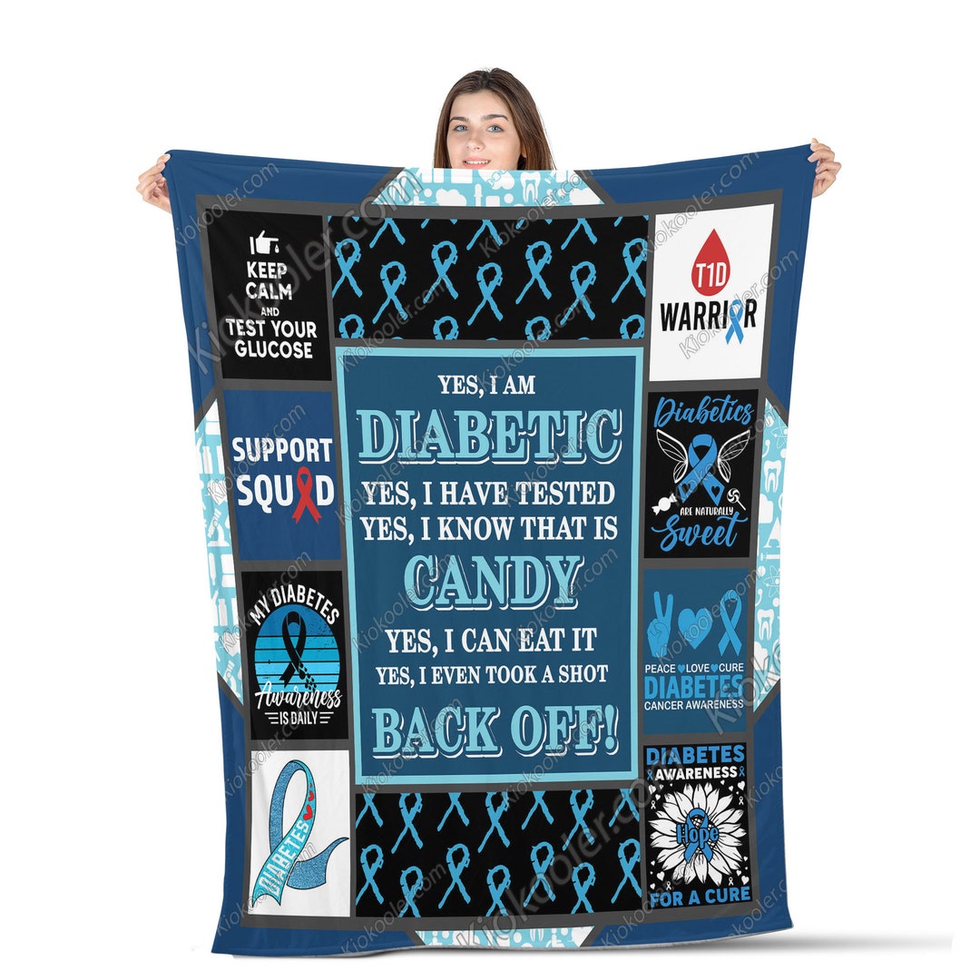 Diabetes Candy Back off Diabetic Throws Blanket Comfort Warmth Soft ...