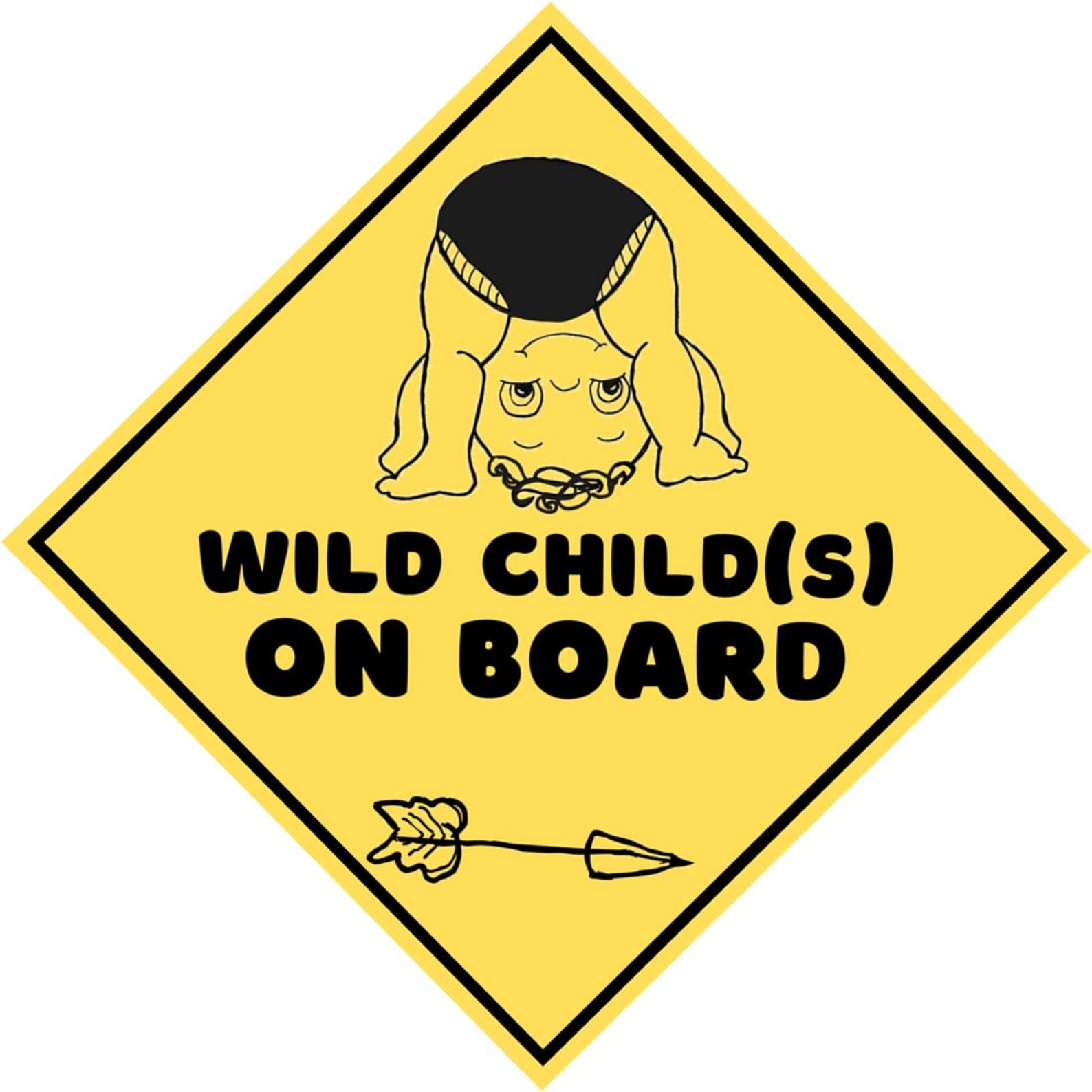 Wild Child on Board Sticker, Baby on Board Funny, Mother's Day, Baby ...