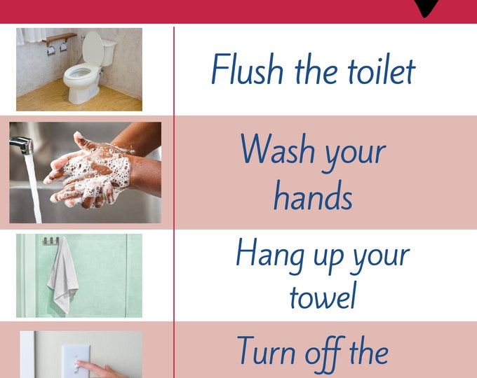 Toilet Step-by-step Cleaning Chore Guides - Etsy Canada
