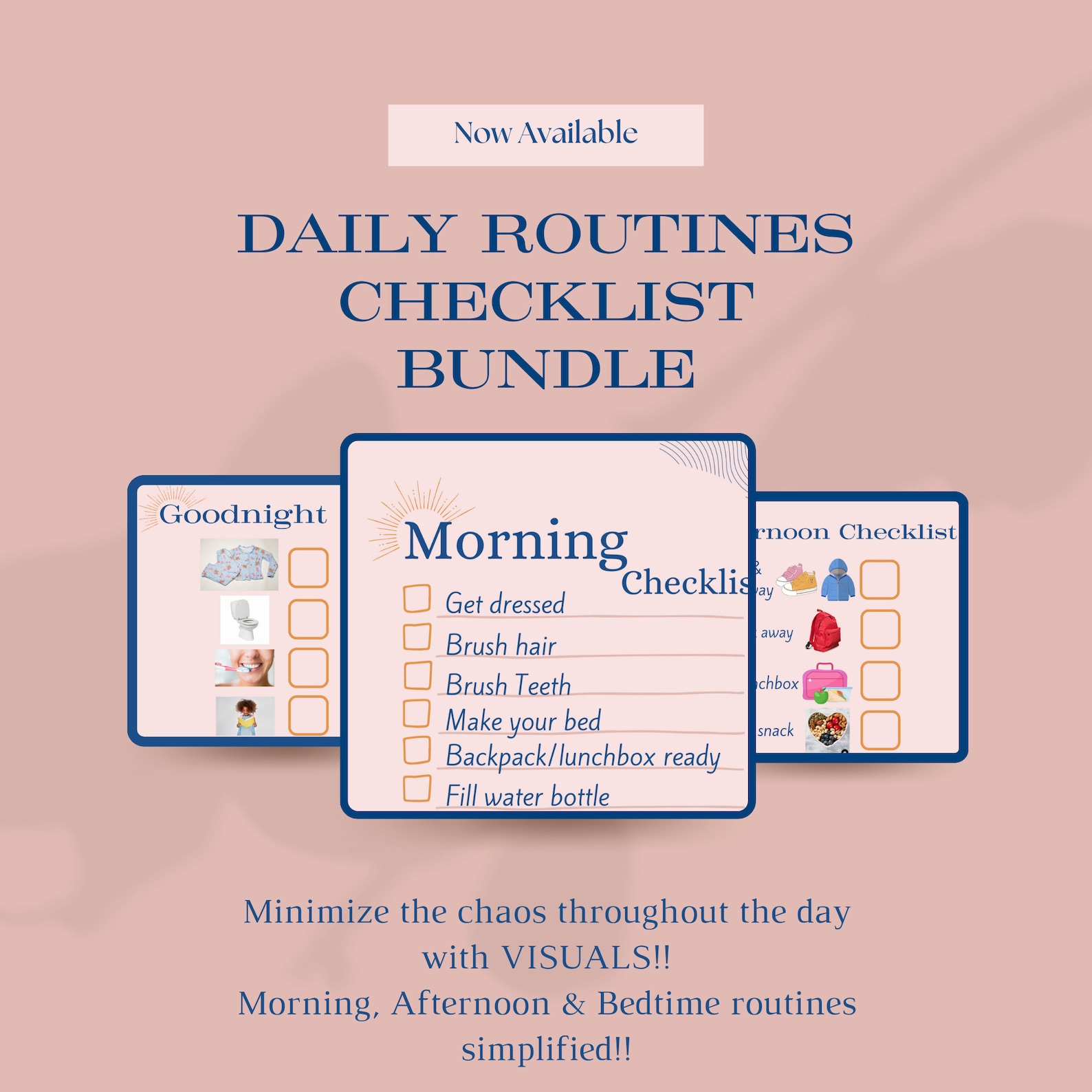 Printable Daily Routine Checklist Bundle for Kids; Ages 2-18; Morning ...