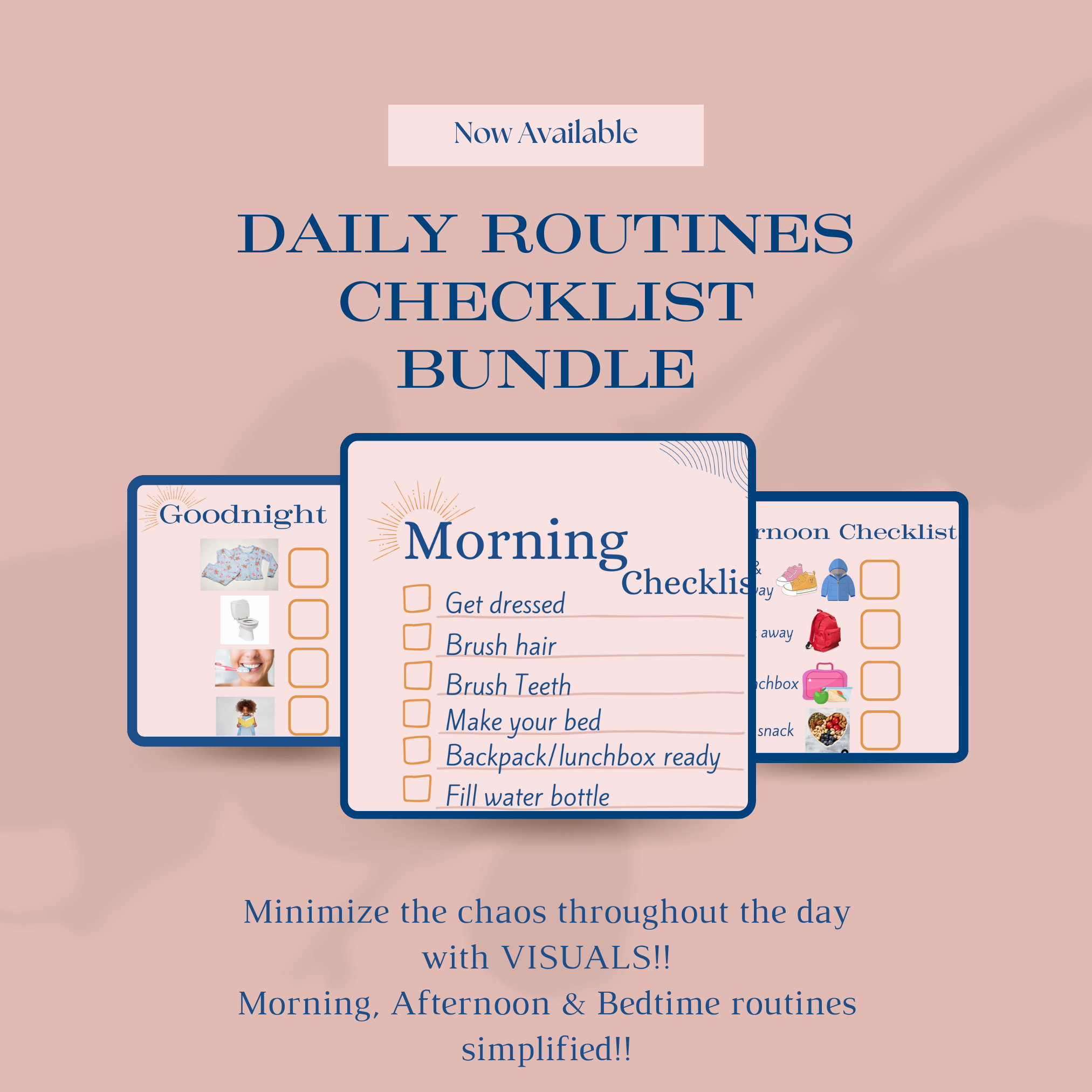 Printable Daily Routine Checklist Bundle for Kids Ages 2-18 Morning ...