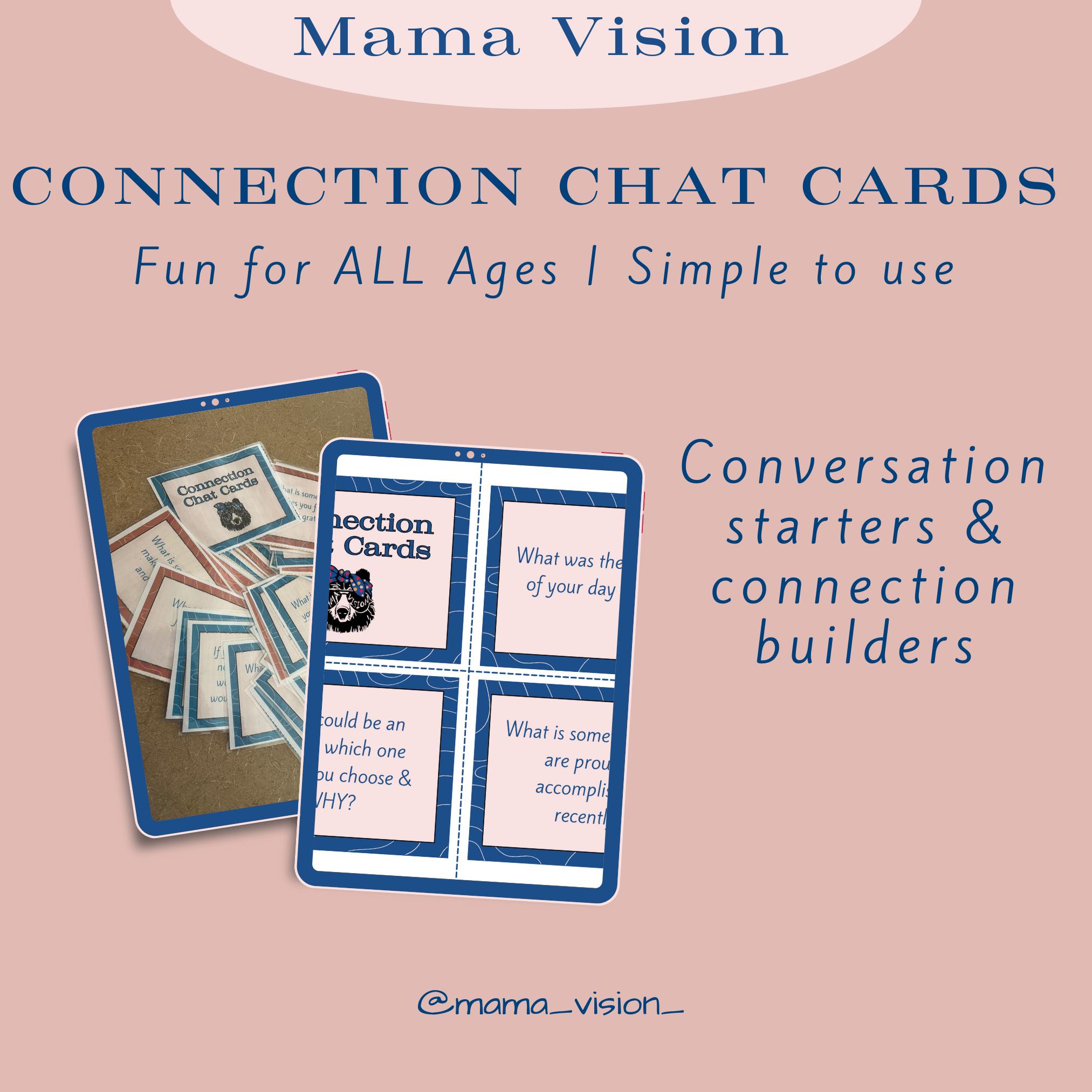 Printable Connection Chat Card Game for Kids of ALL Ages, Conversation ...