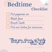 Printable Bedtime Routine Checklist for Kids; Ages 2-18 - Etsy
