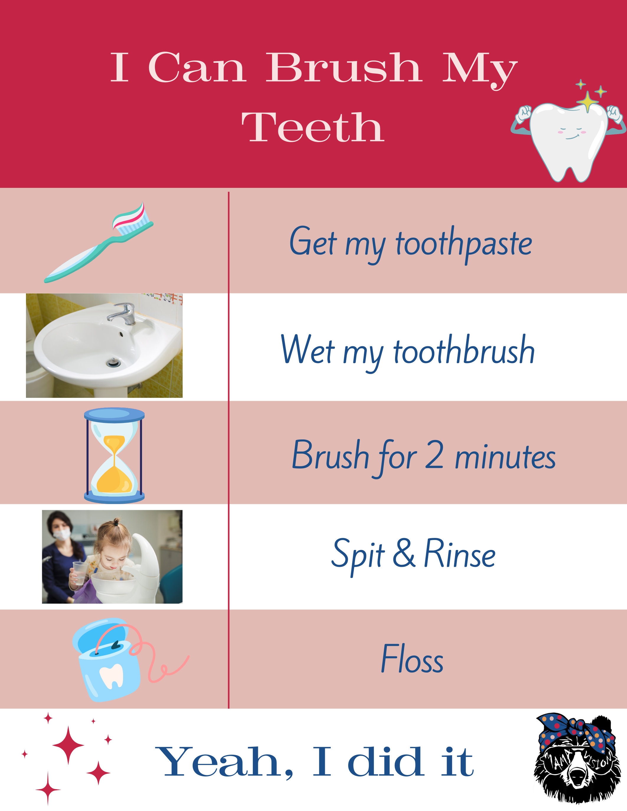 Printable Checklist, i Can Brush My Teeth, Healthy Habits ...