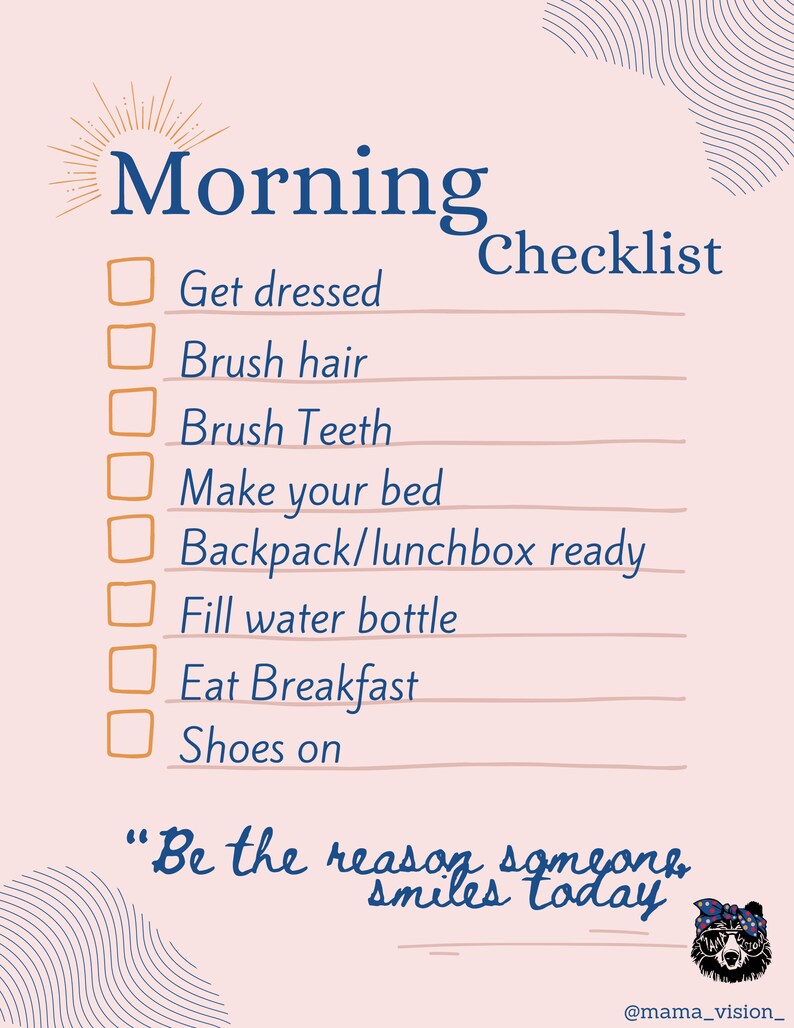 Printable Daily Routine Checklist Bundle for Kids Ages 2-18 Morning ...