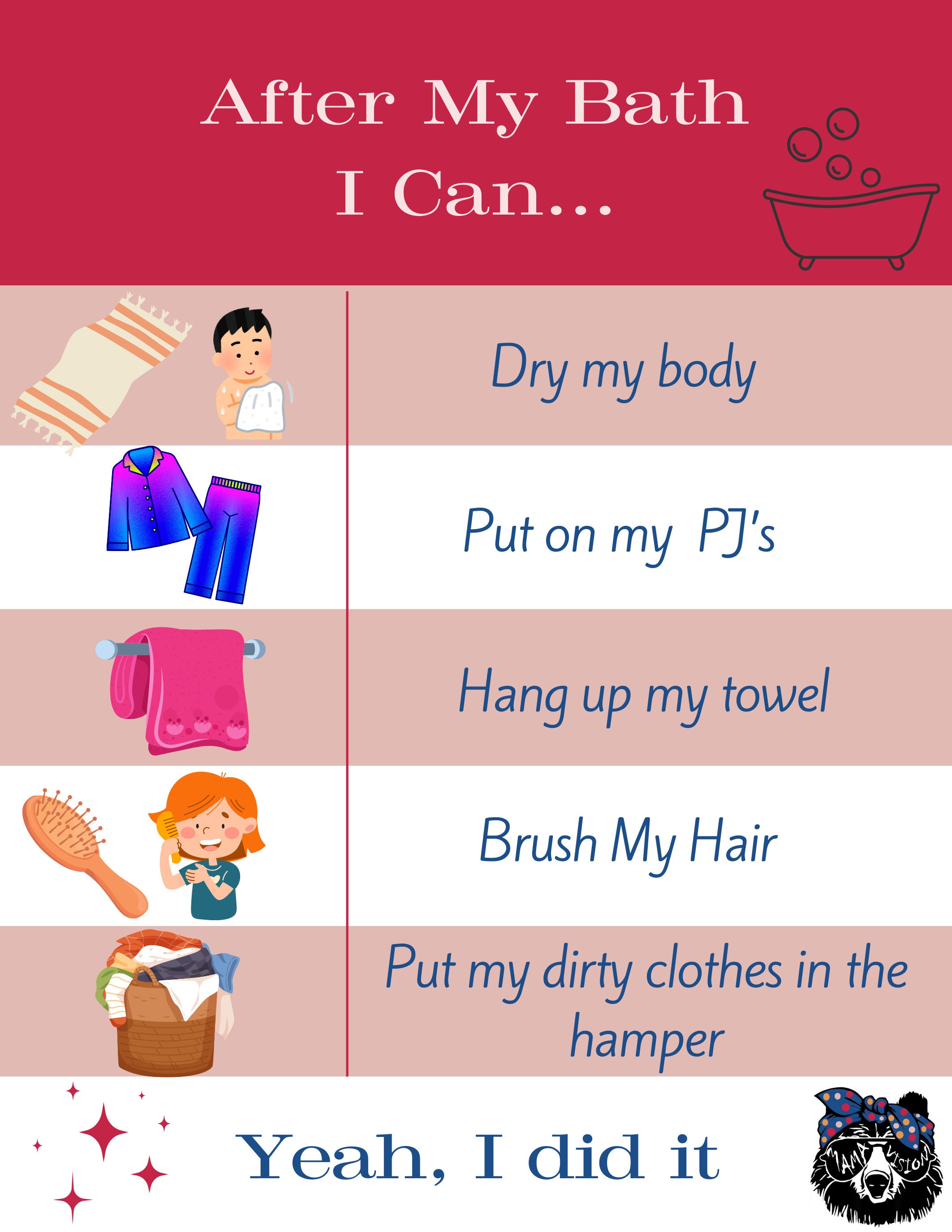 Printable "i Can" Bundle~ Visual Checklists to Promote Independence for ...