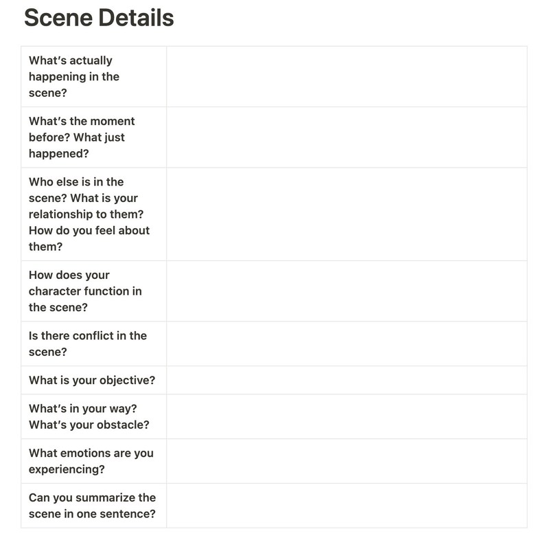 Audition Planner & Tracker (notion Template for Actors) - Etsy
