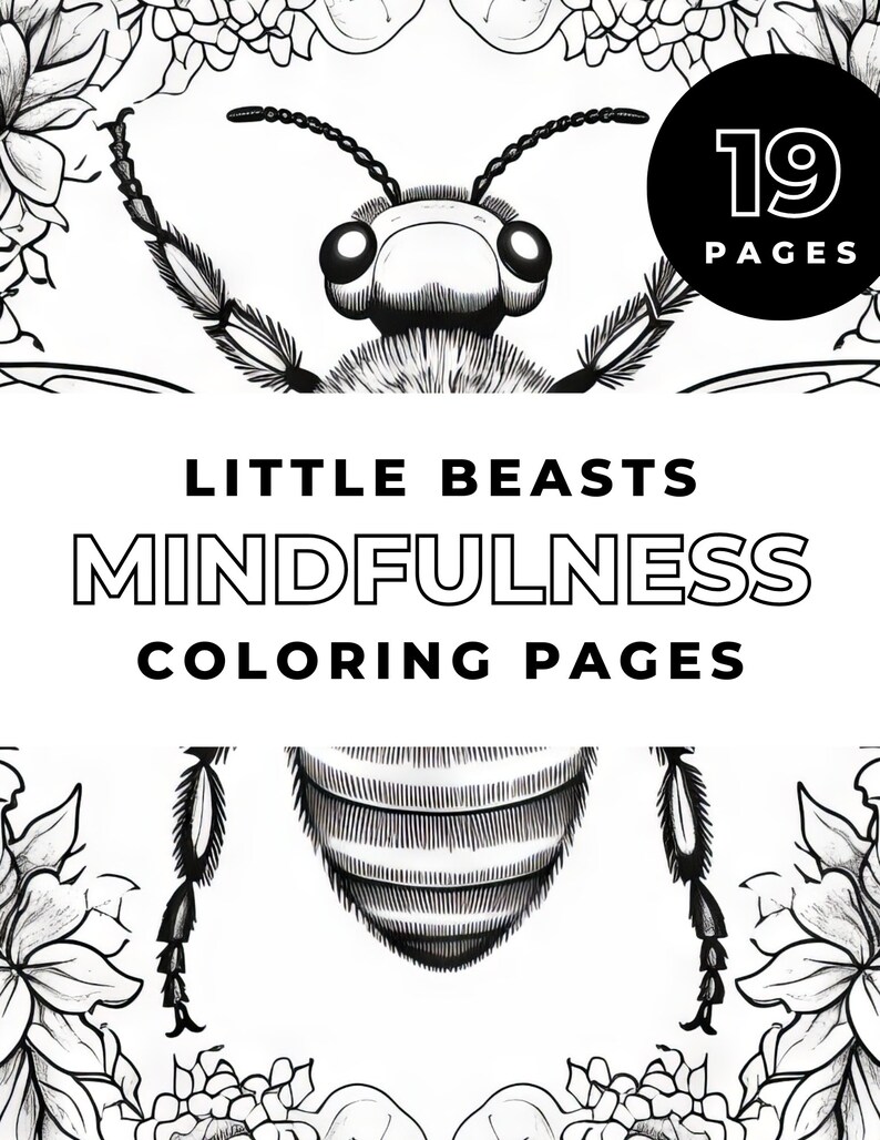 19 Page Printable Coloring Book Coloring Book Little Beasts Printable ...